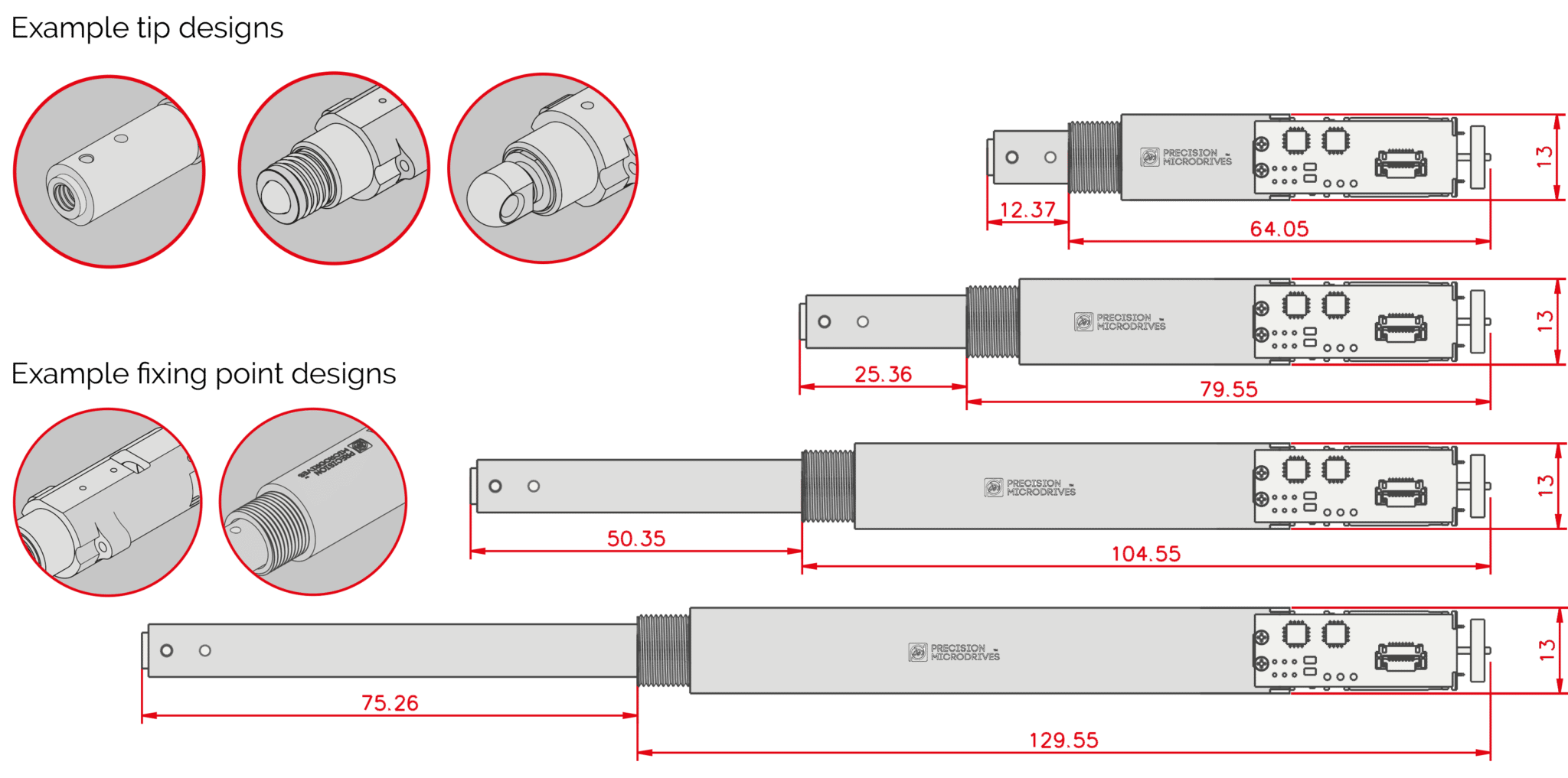Linear actuators - Precision Microdrives